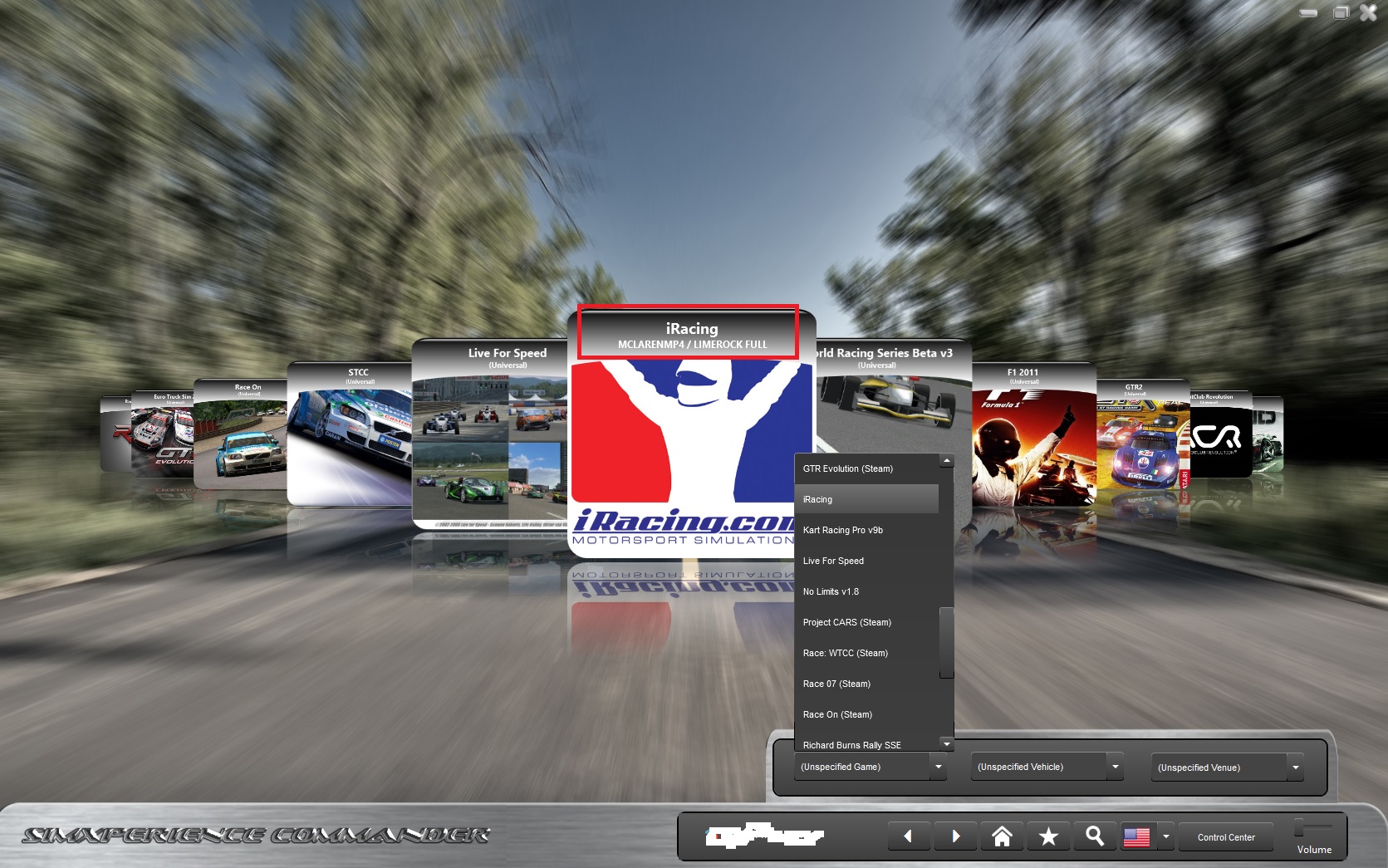 Vehicle and Venue Specific Sim Setup Profiles | SimXperience® Full ...