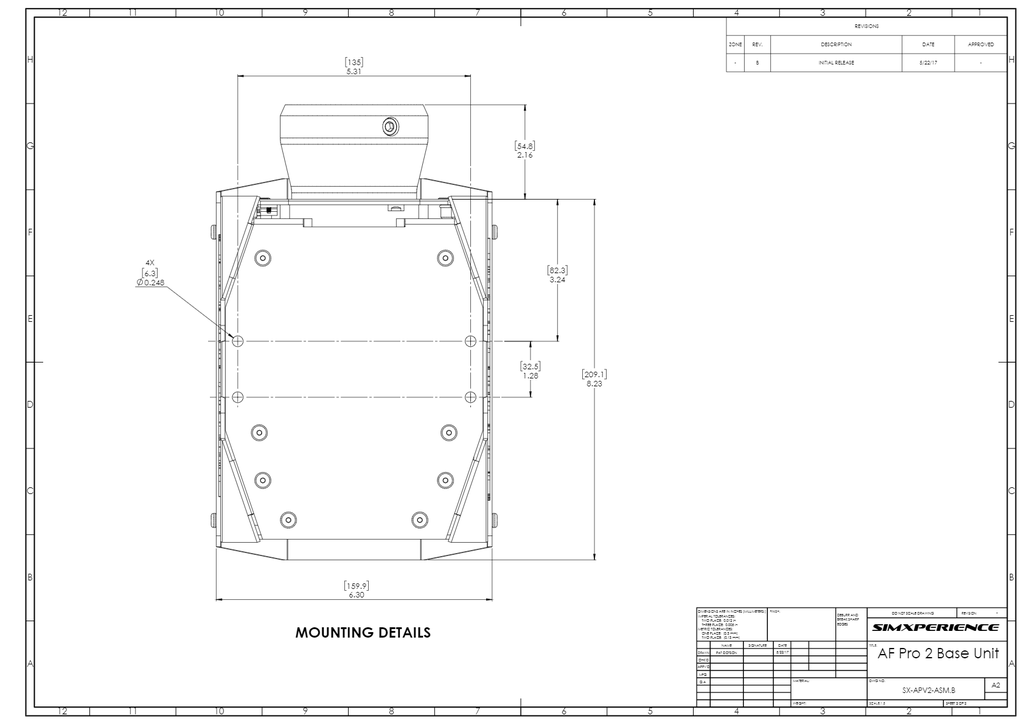 AccuForce Pro - Dimensions Rev. B | SimXperience® Full Motion Racing ...